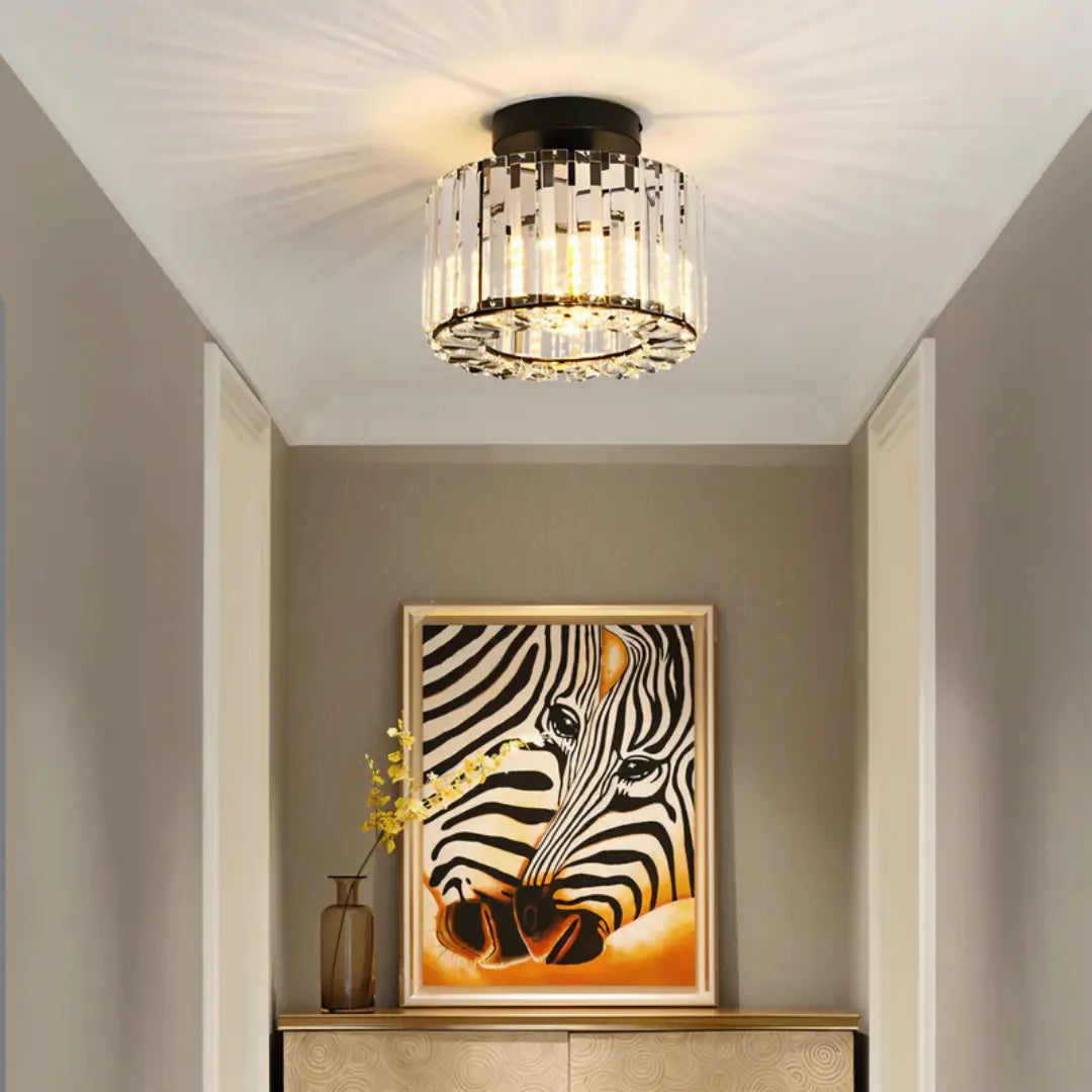 Elegant Crystal Flush Mount Ceiling Light Fixture – Modern LED Ceiling ...